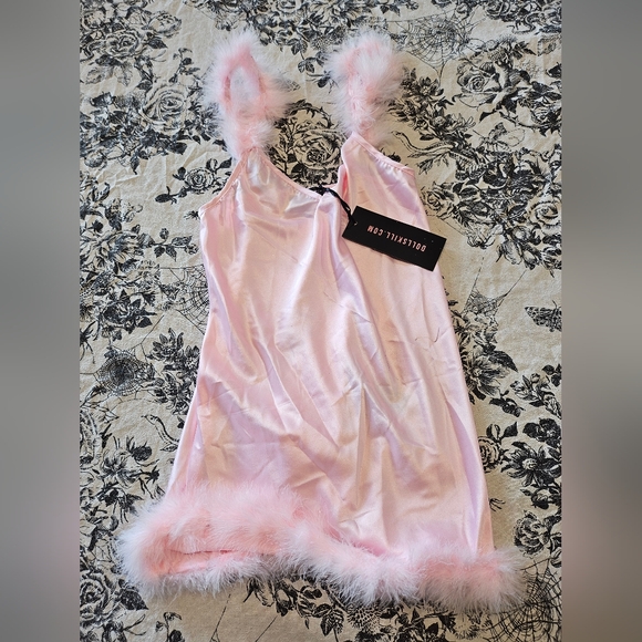 Dolls Kill | Dresses | Dolls Kill Pink Lingerie Angel Dress Has Flaw ...